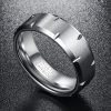 8mm Exquisite Scratch Scrub Tungsten Ring