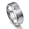8mm Exquisite Scratch Scrub Tungsten Ring